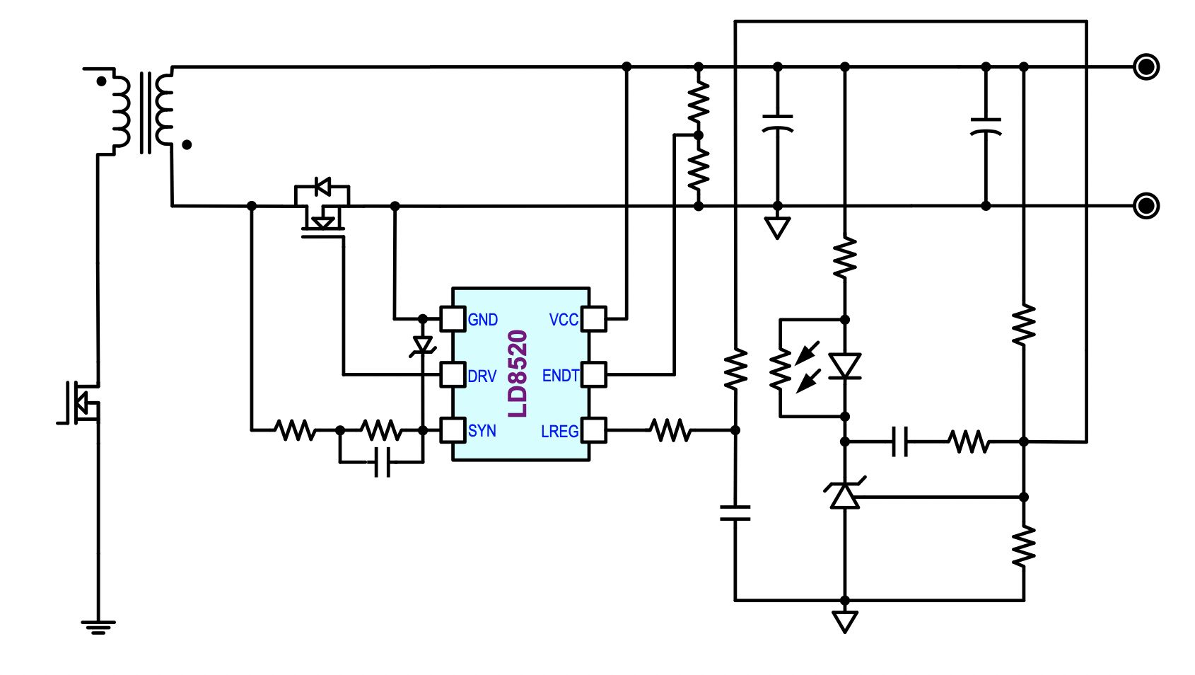 LD8520 - Synchronous Rectification Driver - SR Controller - Leadtrend
